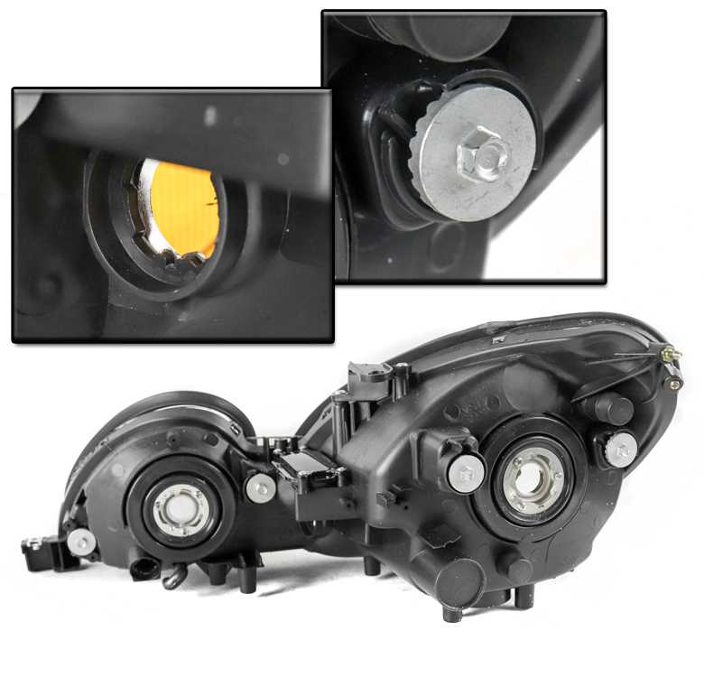 FOR 98-05 LEXUS GS300 GS400 GS430 HEADLIGHTS HEADLAMPS BLACK W/50W 8K ...